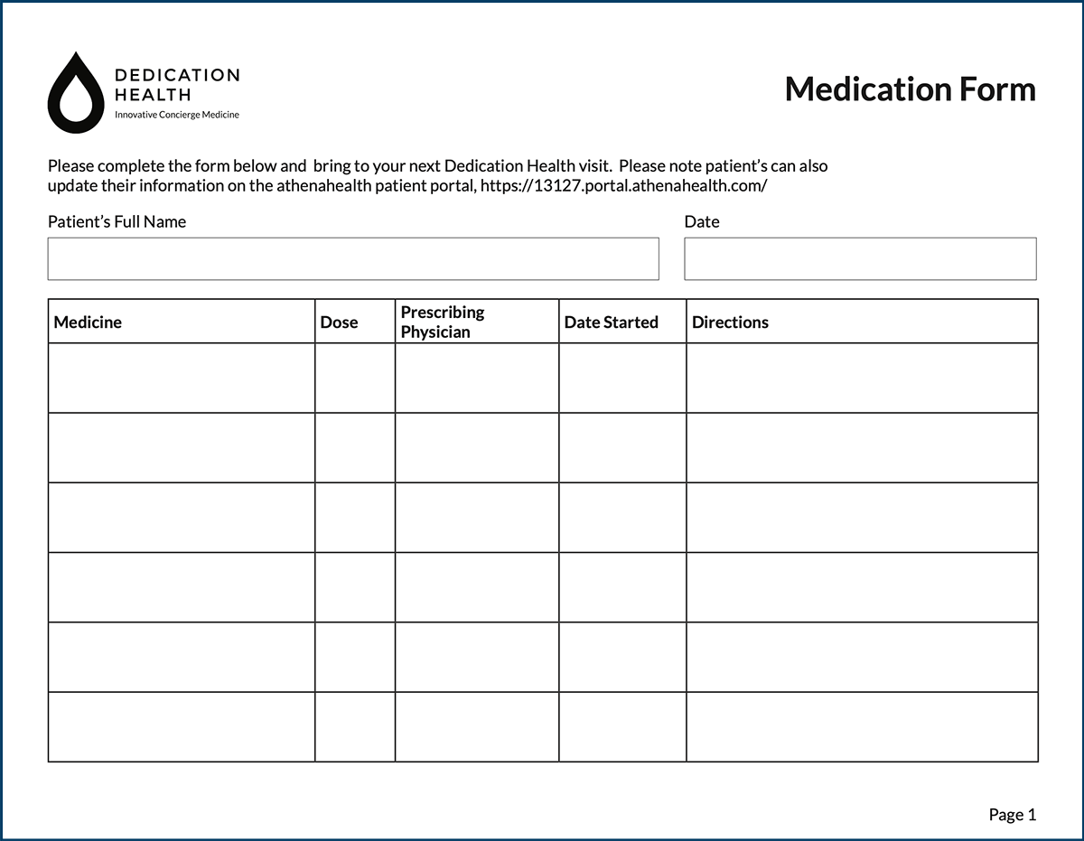 Forms - Dedication Health | Concierge Medicine Chicago